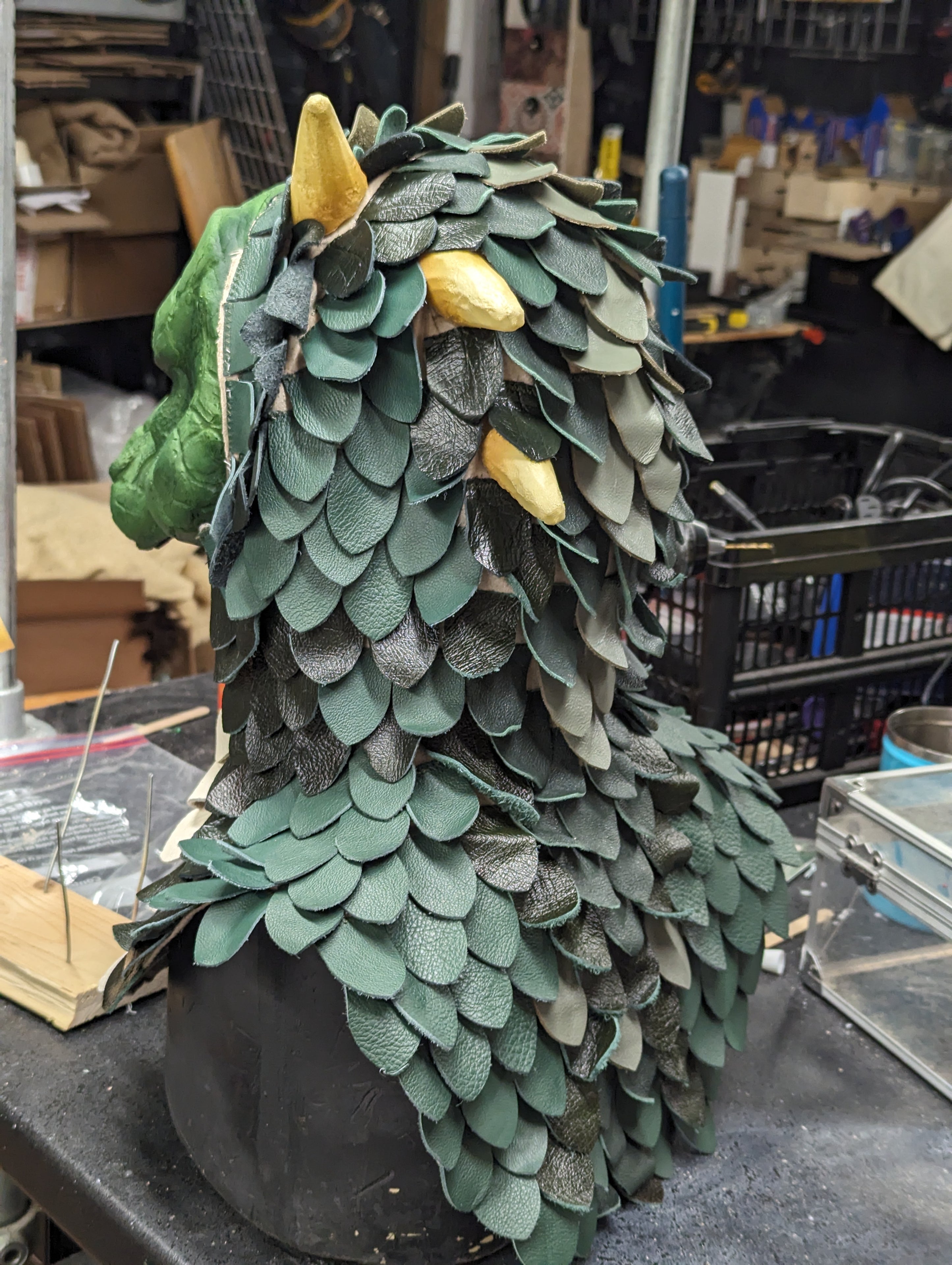 Custom painted LARP Scaled hooded mask – Runaway Workshop