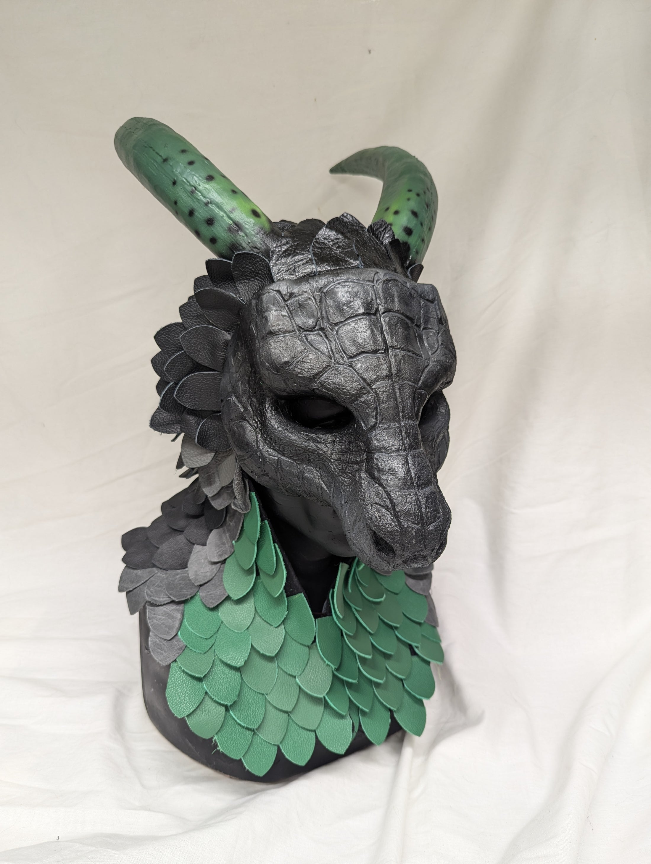 Custom painted LARP Scaled hooded mask – Runaway Workshop