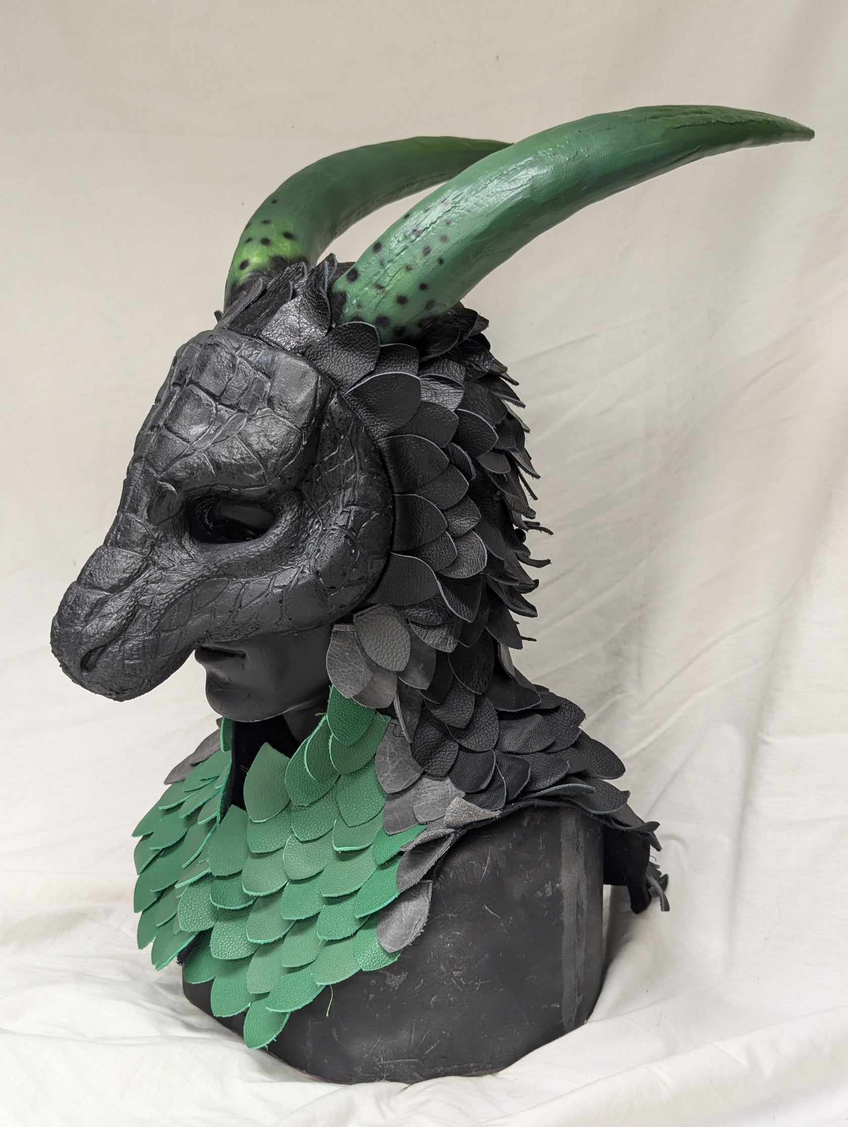 Custom painted LARP Scaled hooded mask – Runaway Workshop