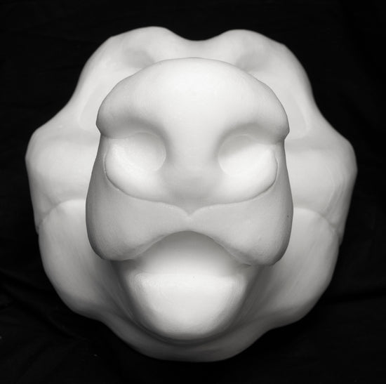 Wolf / Fox soft foam head base for costumes, mascots and fursuits ...