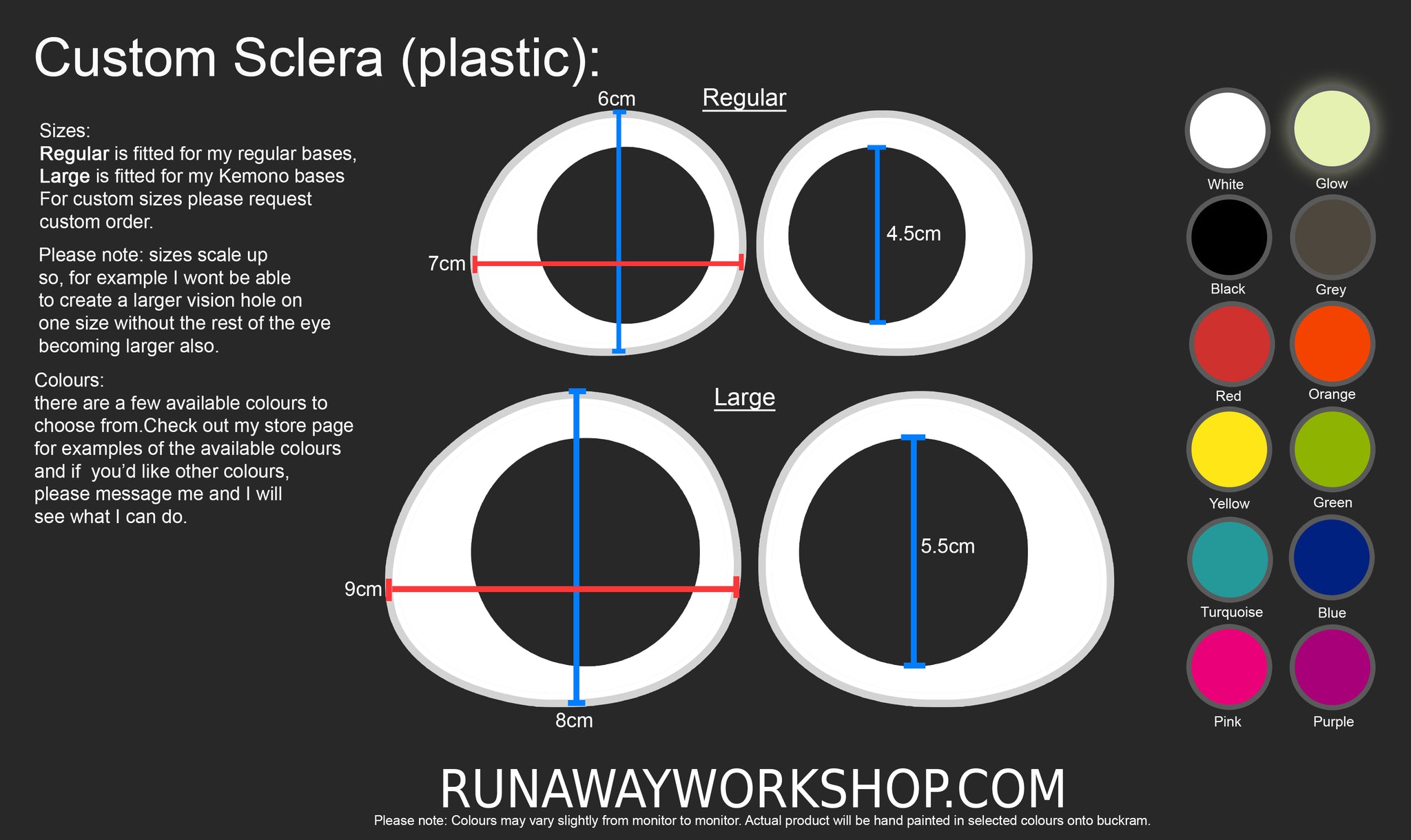 Toony eyes for costumes, (regular and large options) fursuits and masc ...